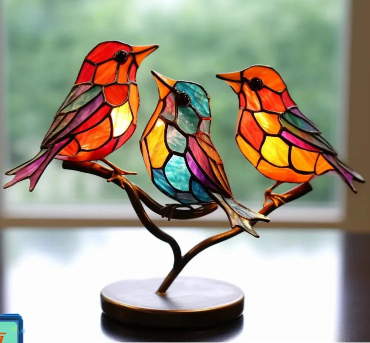 Stained Glass Windows Birds
