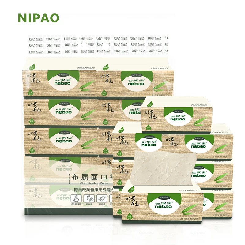 NIPAO-Napkins-4-Ply-400-Sheets-Household-Pure-Bamboo-Pulp-Paper-Soft ...