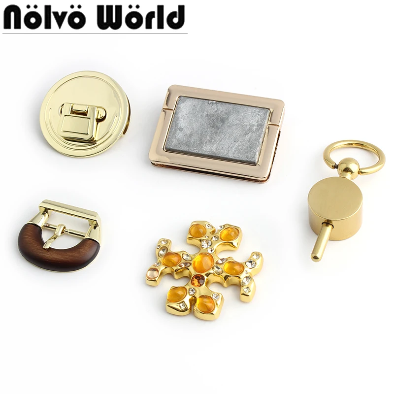 2-10Sets-Light-Gold-Satin-Gold-Dull-Gold-Locks-Metal-Clasps-Buckles-For ...