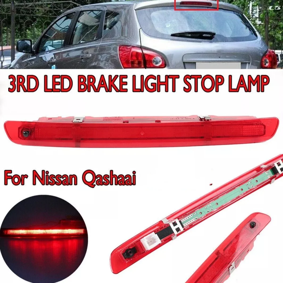 For Nissan Qashqai +2 J10 2007-2015 Car Rear Tail LED 3RD Third Brake ...