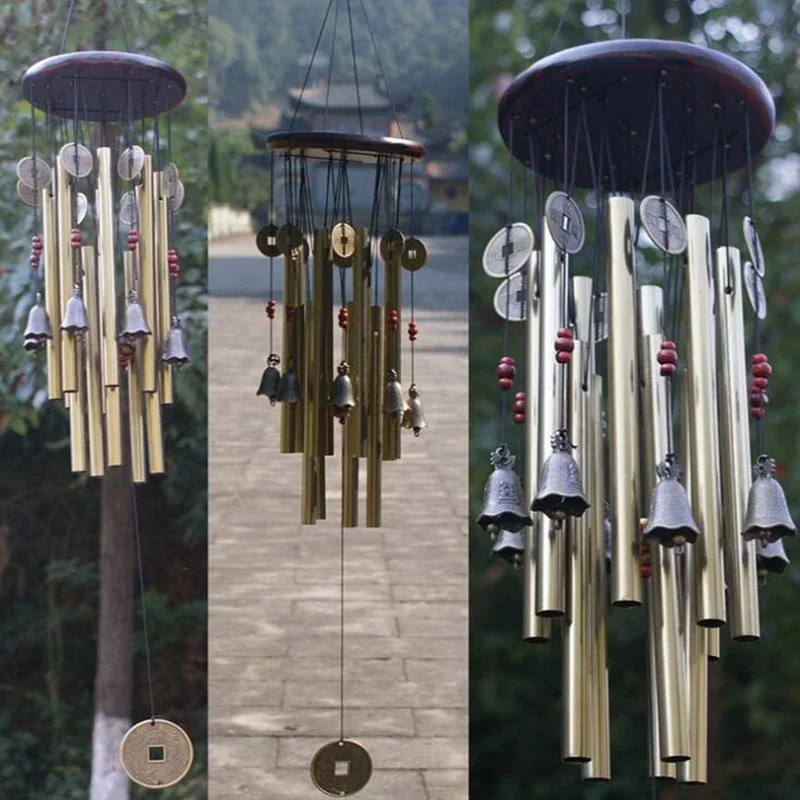 Outdoor Living Wind Chimes Yard Garden Tubes Bells Copper Antique ...