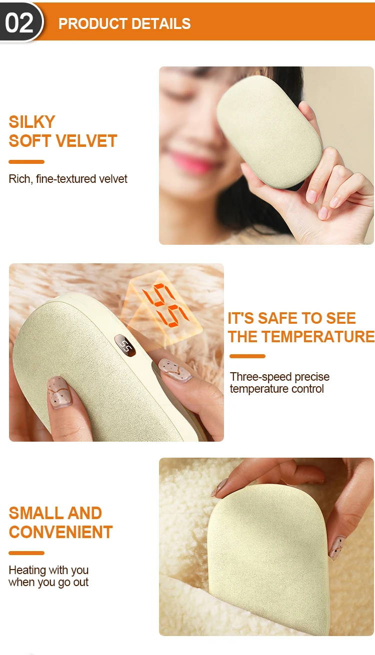 Hand Warmers Rechargeable Usb Reusable 10000mah Powerbank Portable ...