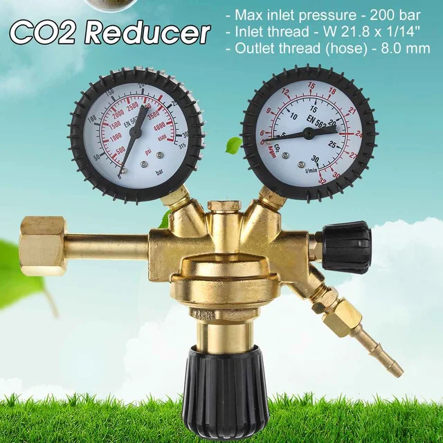 2 Gauge Gun Single Stage Argon CO2 Regulator With 2 Gauges - Reliable ...