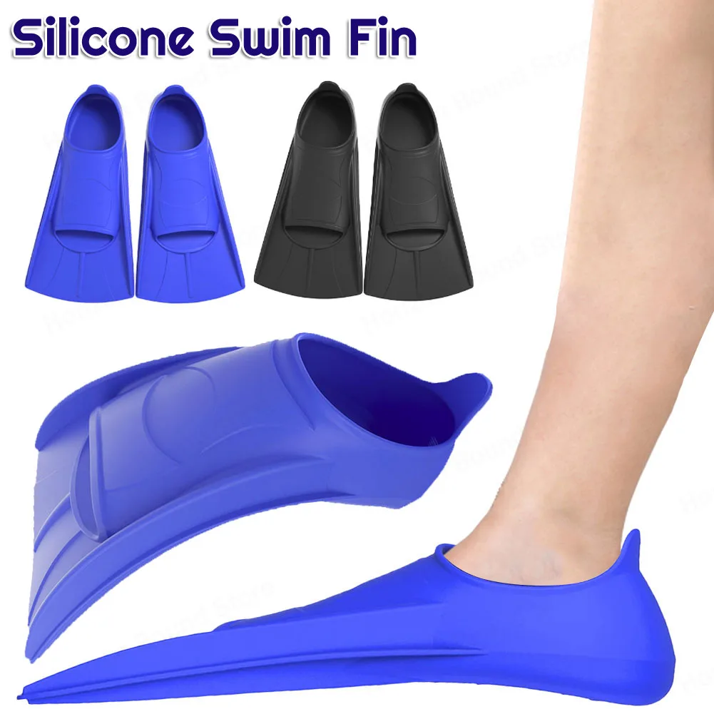 Swimming Training Fins Silicone Swim Fin Comfortable Floating Flippers ...