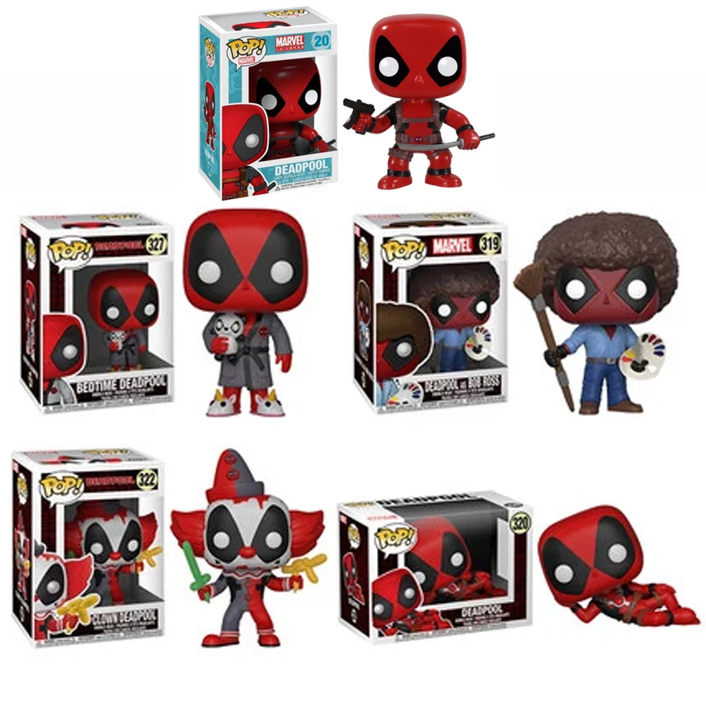 Funko-pop-figuras-de-DEADPOOL-BOB-ROSS-319-BEDTME-DEADPOOL-327-DEADPOOL ...