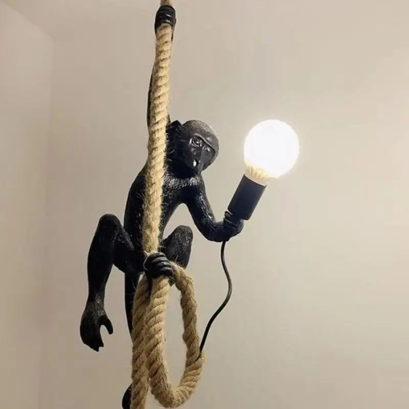 Nordic-Designer-Monkey-Model-Twine-Chandelier-Personality-Fashion ...