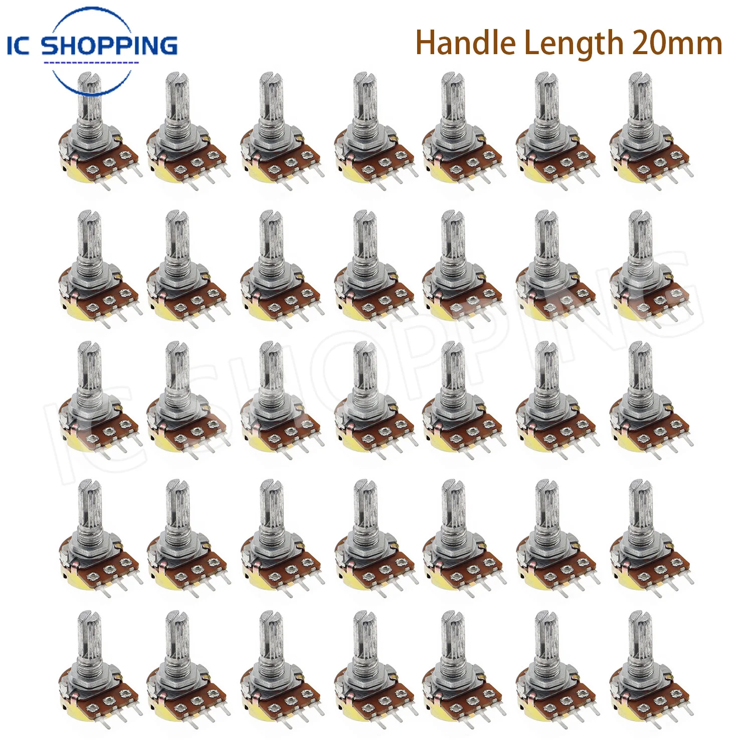 50PCS WH148 Single Linked Potentiometer 500R B501 B1K 2K 5K 10K 20K 50K ...