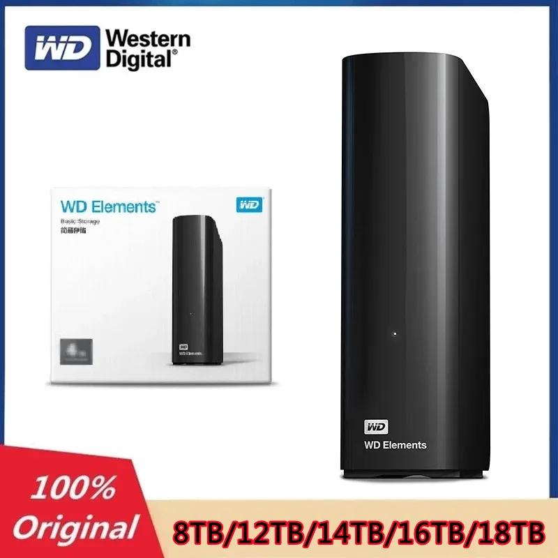 Western Digital Wd 14tb Elementos 3.5 "disco Rígido Mecânico Externo Externo Hdd Usb 3.0 ...