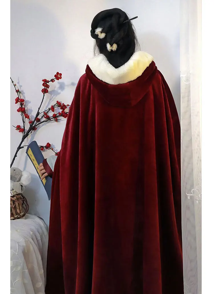 Fleece-Lined-Thickened-Hanfu-Cloak-Winter-Warm-Long-Cloak-Winter-Rabbit ...