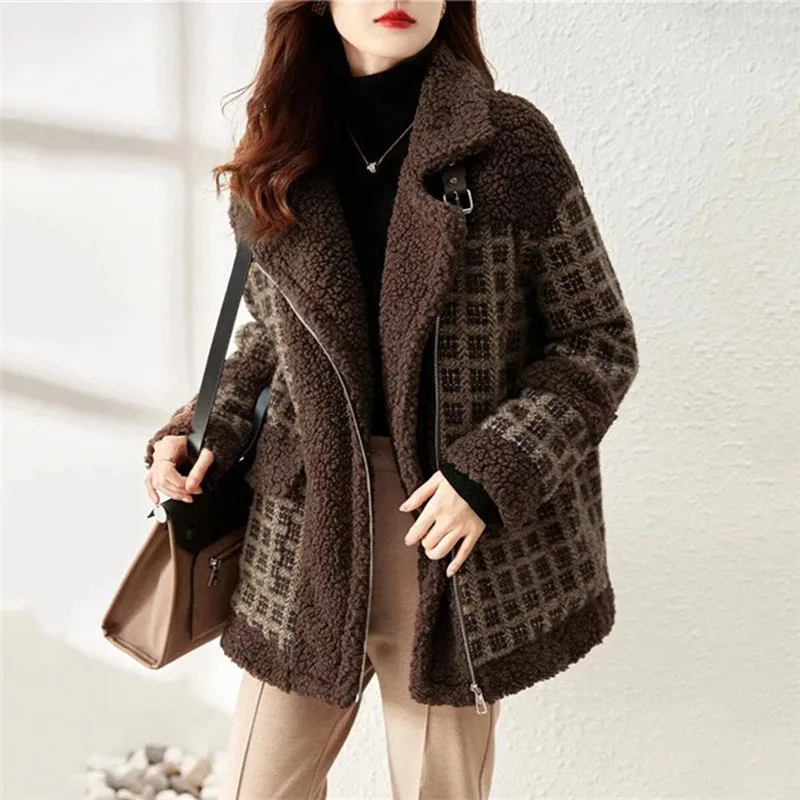 Autumn Winter Woolen Coat 2026 New Fashion Grain Fleece Warm Women's ...