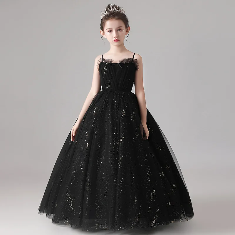 Black Children's Luxury Party Dress | Black Children's Evening Dress ...