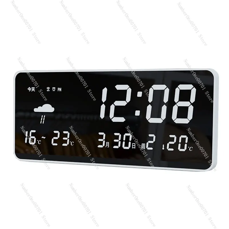 WiFi-smart-clock-simple-led-luminous-wall-clock-desktop-calendar ...