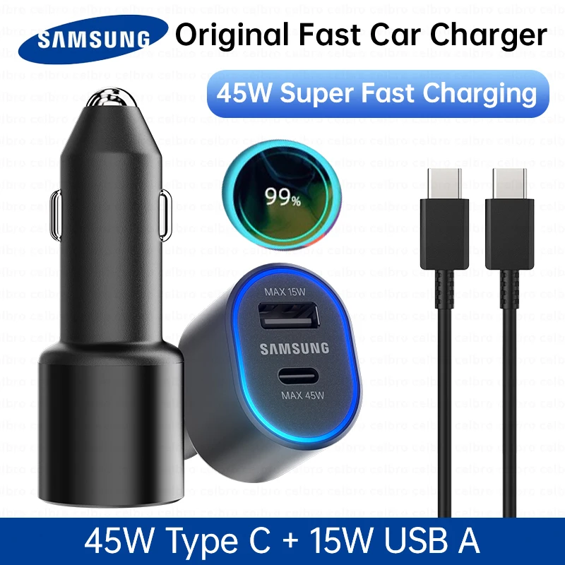 45w Original Type C Car Charger Usb A 60w Fast Charging Pd Carregador ...