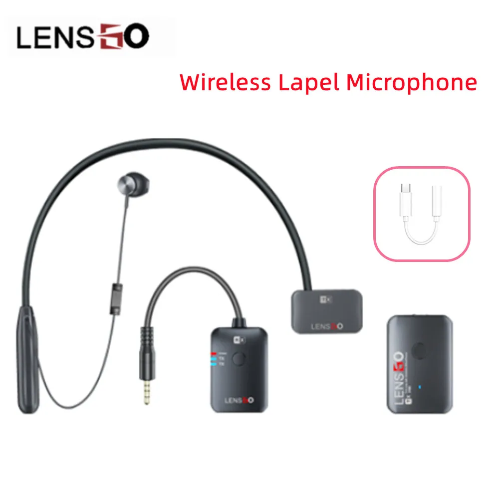 LENSGO-Microphone-Lavalier-col-Mini-318D-sans-fil-pour-enregistrement ...