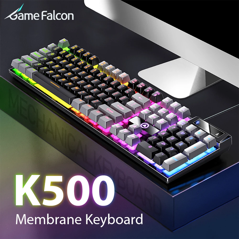 K500-Teclado-com-Fio-para-Windows-e-IOS-Computador-104-Teclas-Office-Gaming-Teclado-Membrana ...