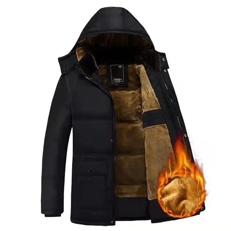 Parka Men Coats 2024 Winter Jacket Thicken Hooded Waterproof Outwear