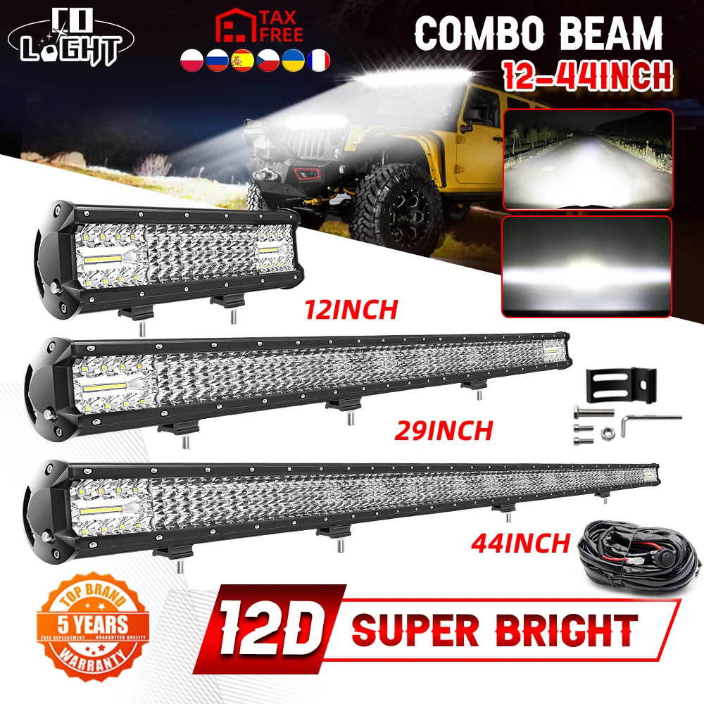 CO-LIGHT-20inch-480W-12V-24V-Offroad-Led-Light-Bar-4-Rows-Spot-Flood ...