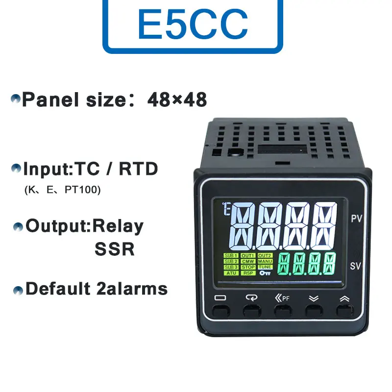 E5cc-rx2asm-800 K/e/pt100 Input Ssr/relay Output Pid Temperature Controller - Thermometer ...