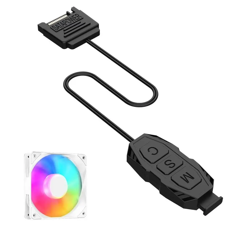ARGB Controller 5V 3pin To SATA Power Supply Mini RGB Controller 3PIN Hub For Computer Cpu Case ...