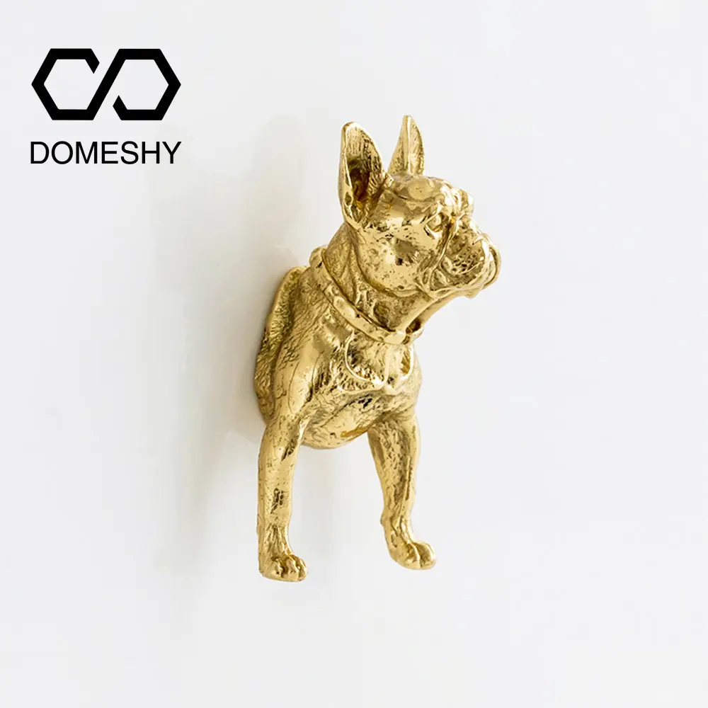Brass dog head dog tail shape pull dog cabinet knob dog drawer pull ...