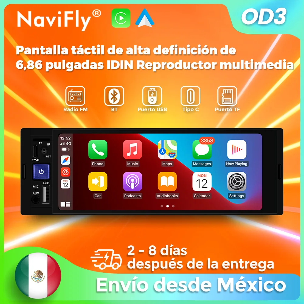 NaviFly-Universal-1-Din-reproductor-MP5-pantalla-t-ctil-de-6-86 ...