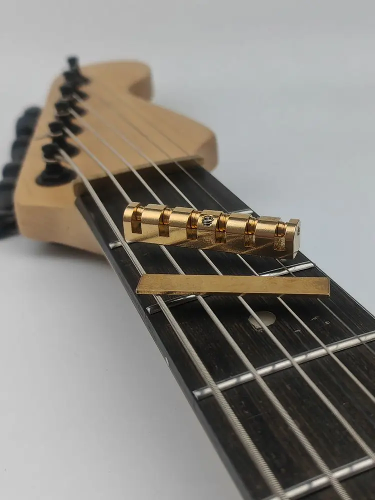 Height Adjustable 43mm Brass Roller Guitar Nut Replacement for Les Pa