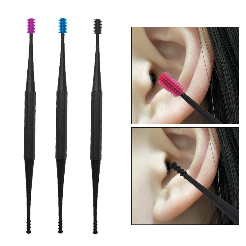 Soft-Silicone-Ear-Pick-Double-ended-Earpick-Ear-Wax-Curette-Remover-Ear ...