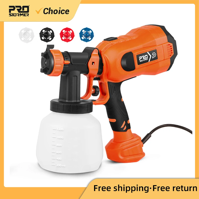 600W-750W-Electric-Spray-Gun-4-Nozzle-Sizes-1000ml-1200ml-HVLP ...