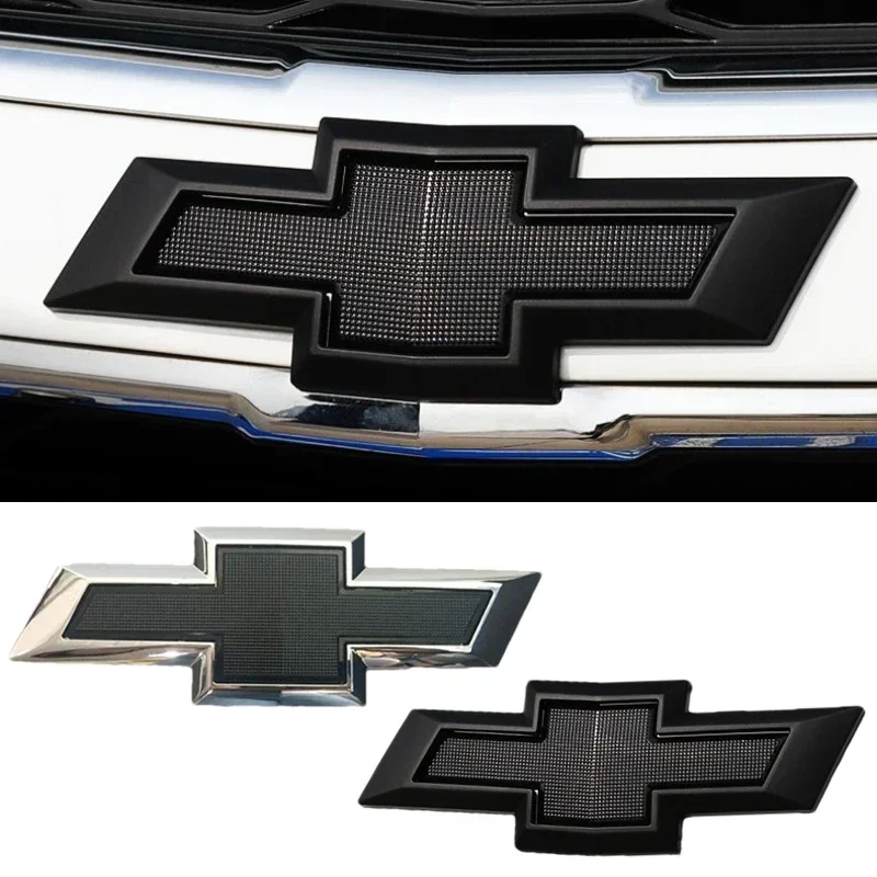 Car-Front-Rear-Emblem-Black-Badge-Exterior-for-Chevrolet-Monza-Malibu ...