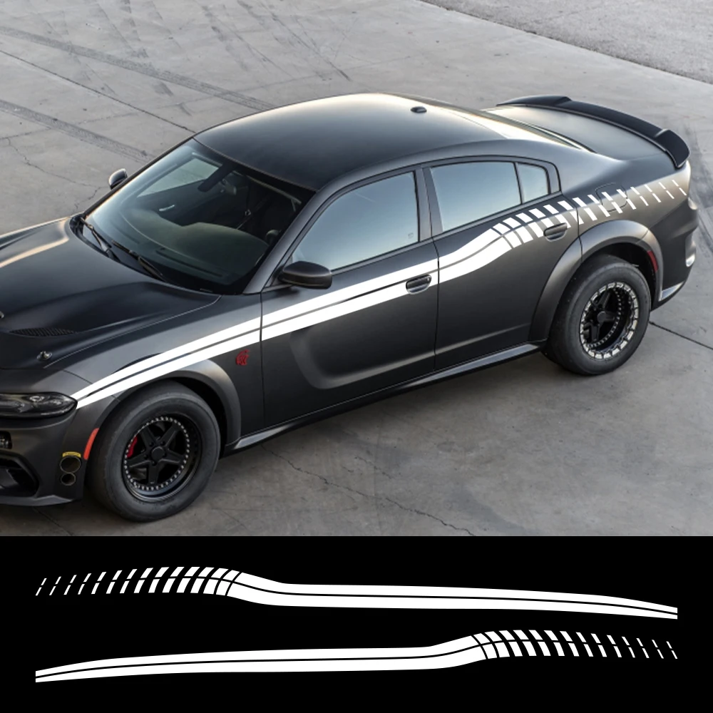 For-Dodge-Charger-Car-Waist-Line-Stickers-Sport-Stripes-Styling-Vinyl ...