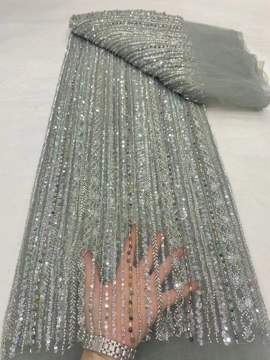 New-Arrival-Fashion-Handmade-Beaded-Embrordered-Net-Lace-With-Sequins ...