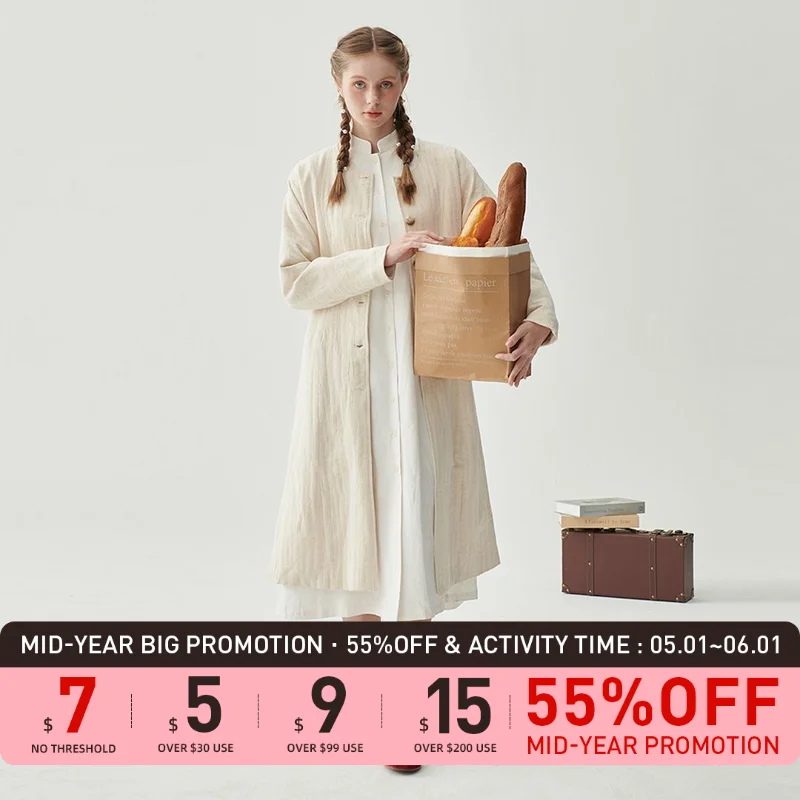 Leorlax design original titani linho longo jaqueta japonesa simples ...