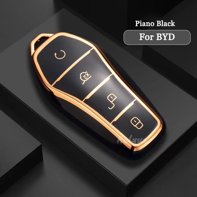 Soft TPU Car Smart Key Case Cover for BYD Song PRO Han EV Max Tang DM ...