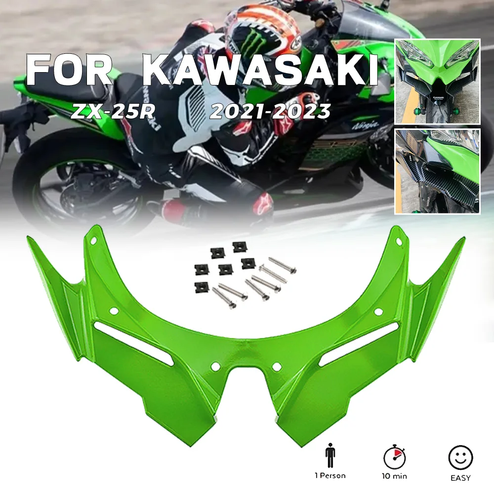 MTKRACING For KAWASAKI ZX25R ZX-25R ZX 25 R 2021 Front Fairing Winglets ...