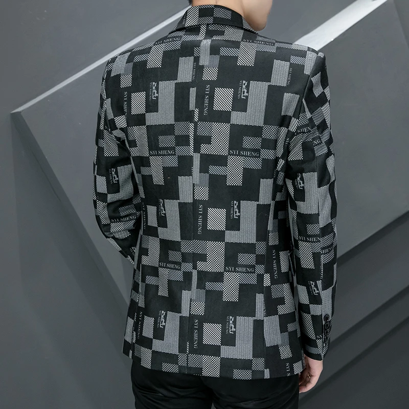 Costume-tailleur,Blazer slim imbibé pour homme,veste de haute qualité ...