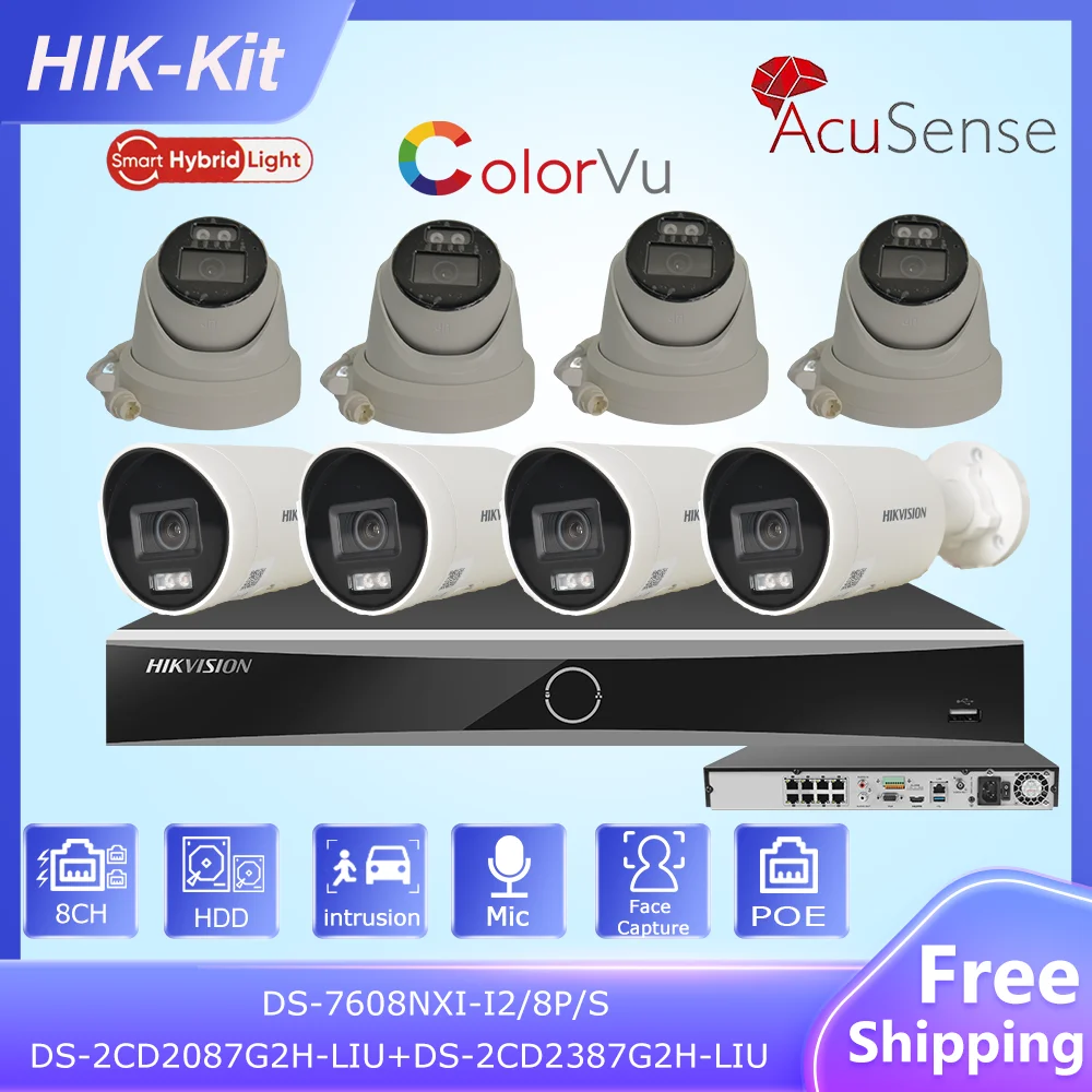 HIK-4K-CCTV-Kits-8CH-Acusense-NVR-DS-7608NXI-I2-8P-S-8MP-ColorVu-Camera ...