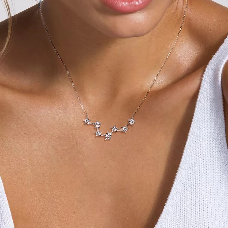 Moisasnite-collar-con-colgante-de-estrella-de-Dipper-grande-para-mujer ...
