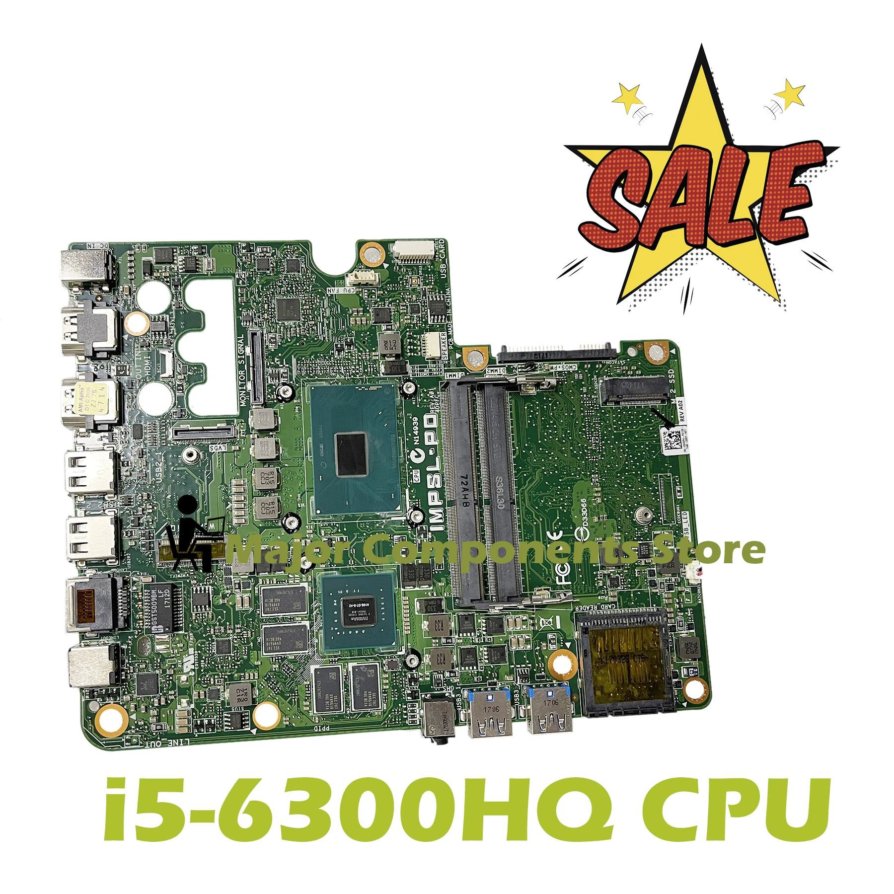PCNANNY FOR DELL Inspiron 24 7459 Motherboard With i5 6300HQ CPU Nvidia Graphics| | - AliExpress