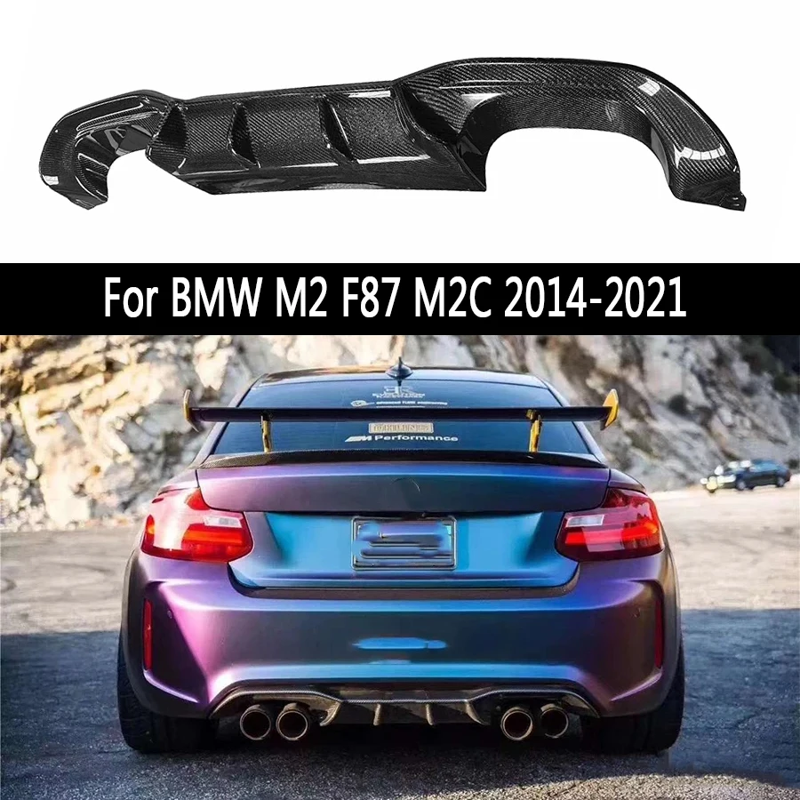 For-BMW-M2-F87-M2C-2014-2021-Carbon-Fiber-Back-lip-Car-Rear-Bumper ...