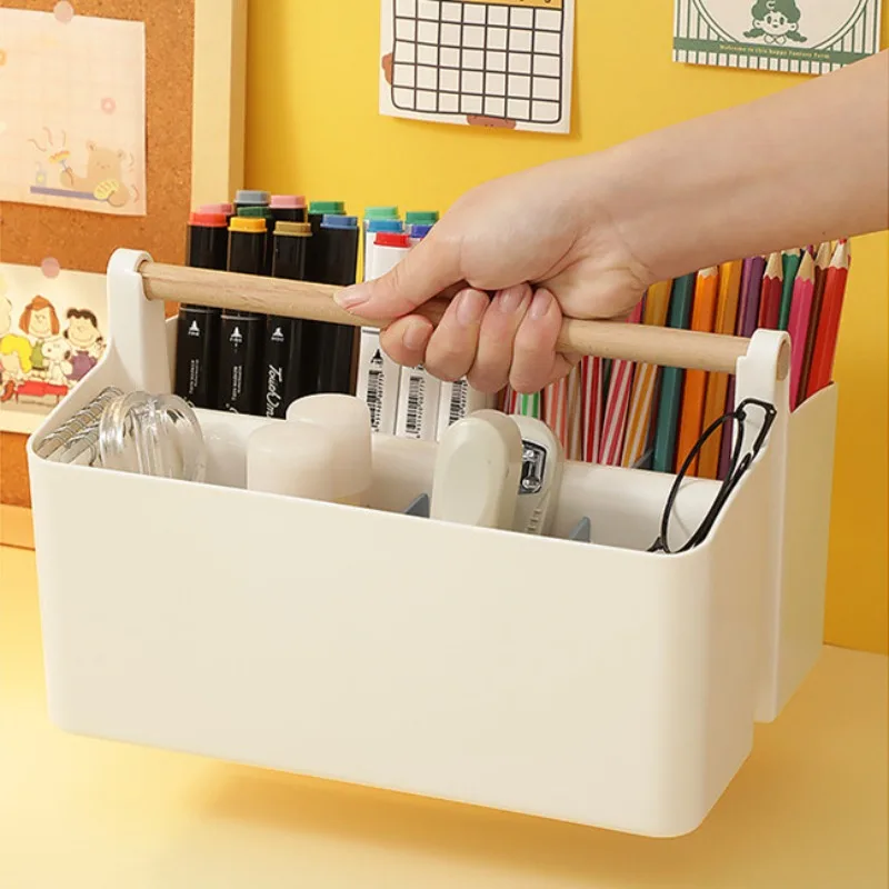 Desktop-Pen-Holder-Large-Capacity-Cute-Marker-Pen-Stationery-Storage ...