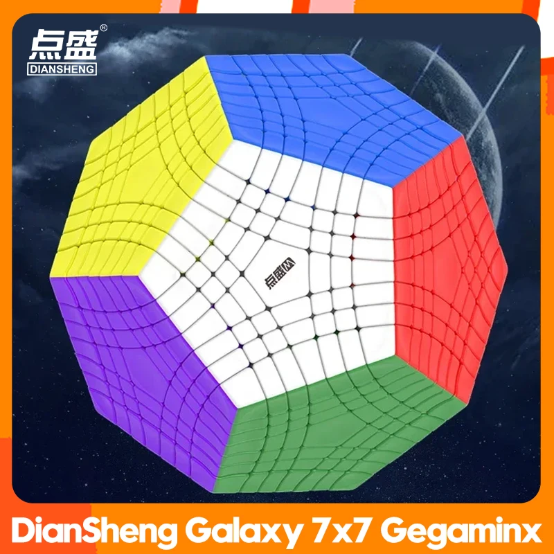 DianSheng-Galaxy-7x7-Gigaminx-M-stickerless-Speed-Cube-Magnetic ...