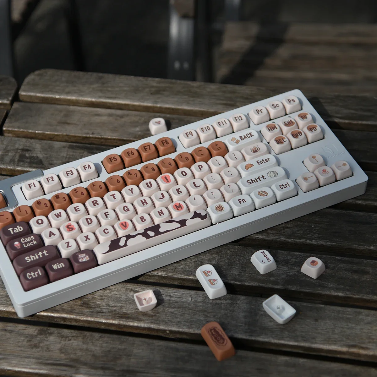 ECHOME-Chocolate-Coffee-Theme-Keycap-Set-PBT-Dye-sublimation-Cute ...
