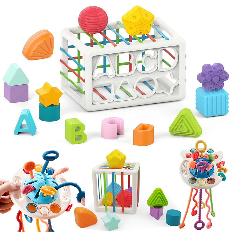Baby Shape Sorting Toys Children Montessori Educational Toys Colorful ...