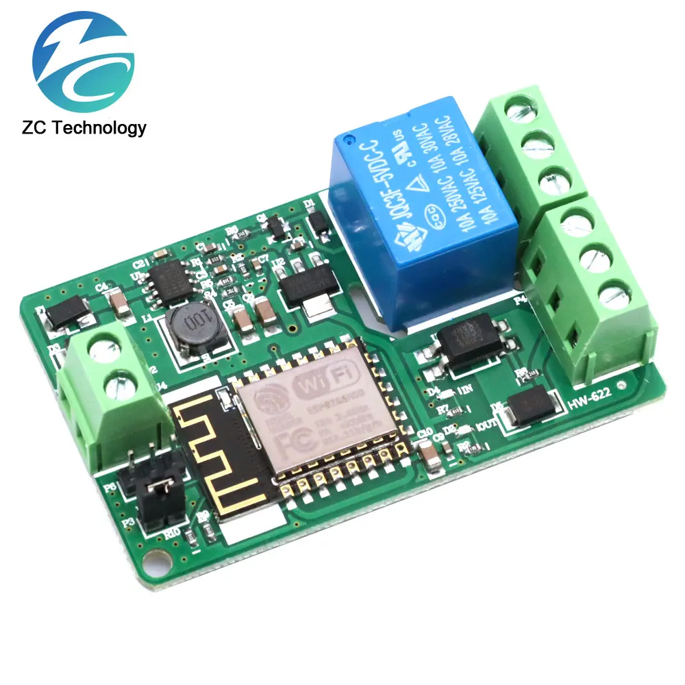 New-Arrival-1Pcs-Green-ESP8266-10A-220V-Network-Relay-WIFI-Module-Input ...