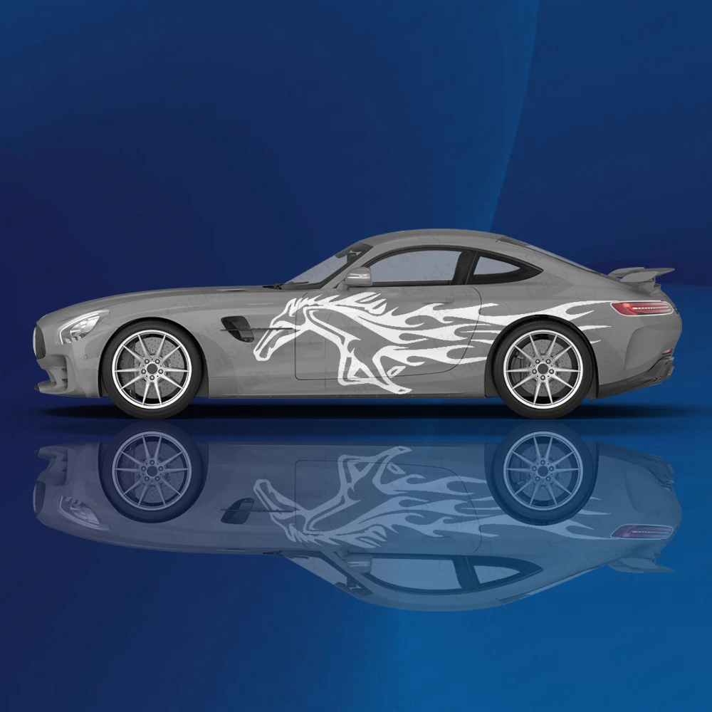 Calcoman-a-de-coche-de-caballo-Animal-paquete-gr-fico-lateral-vinilo ...