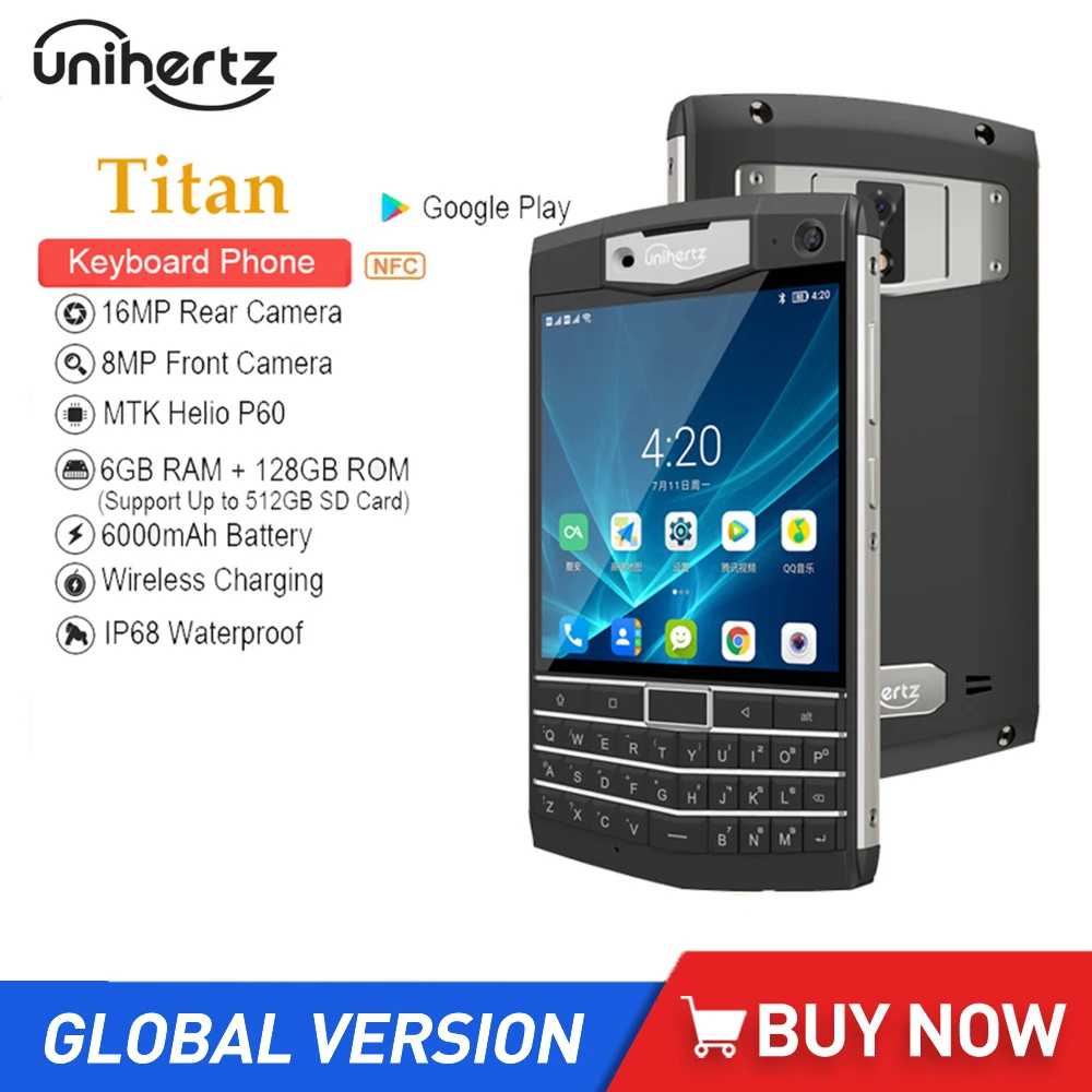 Smartphones Unihertz Titan IP67 4G robusto Octa Core 6GB + 128GB ...