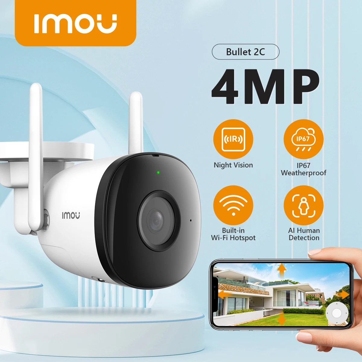 IMOU-Bullet-2C-2MP-4MP-Outdoor-Wifi-Camera-IP67-Weatherproof-AI-Human ...