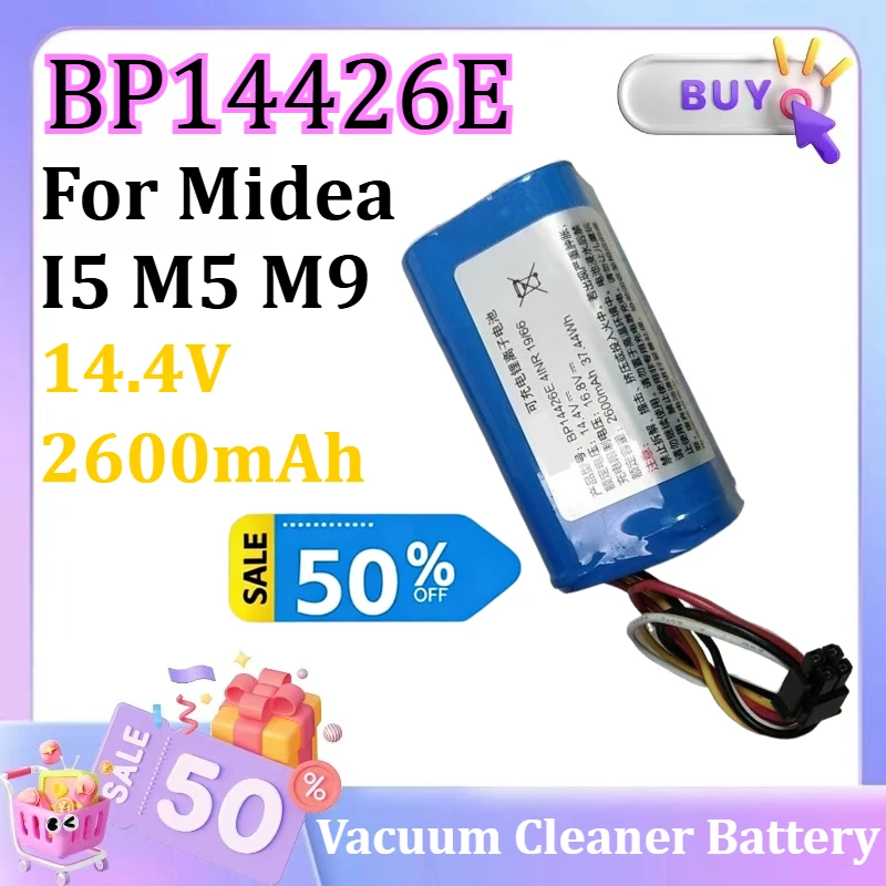 BP14426E 14.4V 2600mAh Li-ion Battery For Midea I5 M5 M9 Robot Vacuum ...