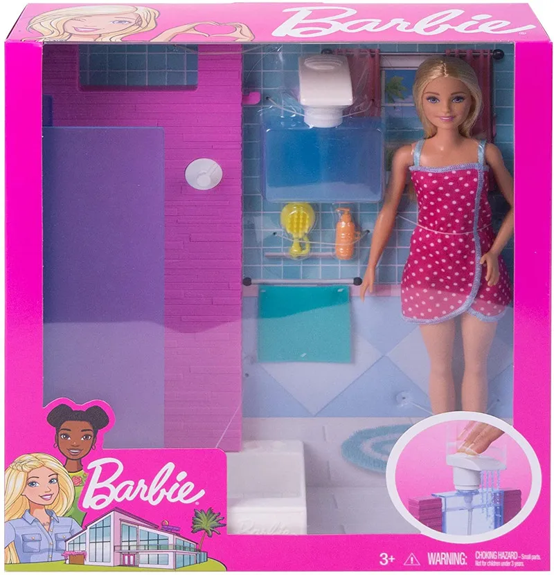 Barbie Doll Bathroom Set