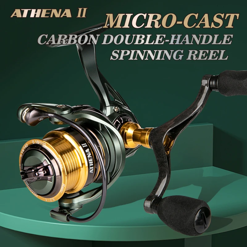 CEMREO 1000 Series Light Game Spining Fishing Reel Carbon Double Handle ...